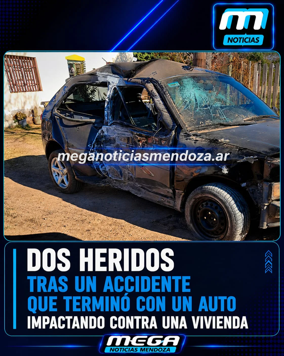 DOS HERIDOS TRAS UN ACCIDENTE QUE TERMINÓ CON UN AUTO IMPACTANDO CONTRA ...